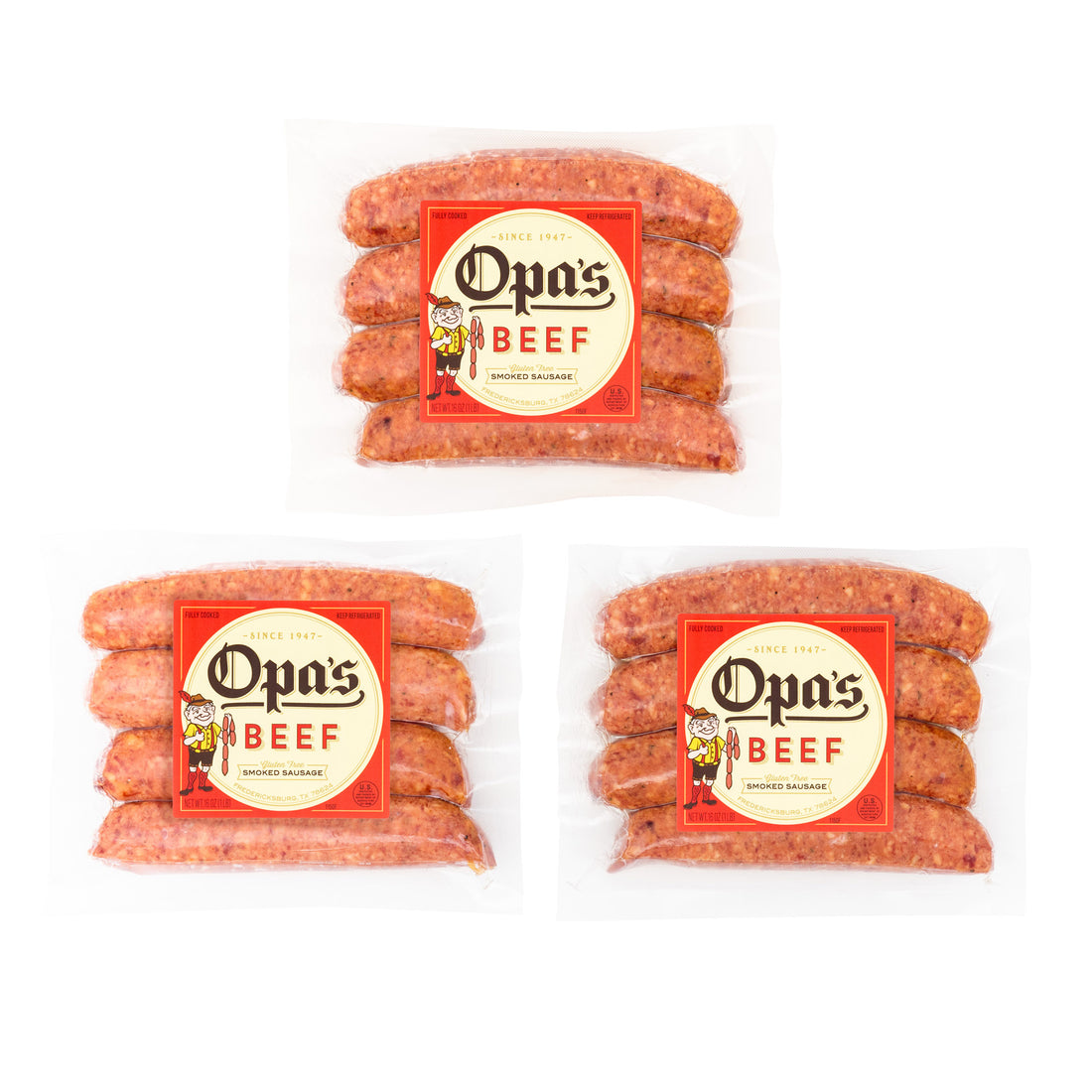 Beef Smoked Sausage - 100% Premium Beef | Opa's Smoked Meats